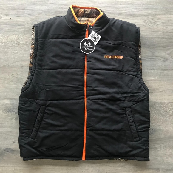 Realtree | Jackets & Coats | Realtree Hunting Vest Reversible Black ...